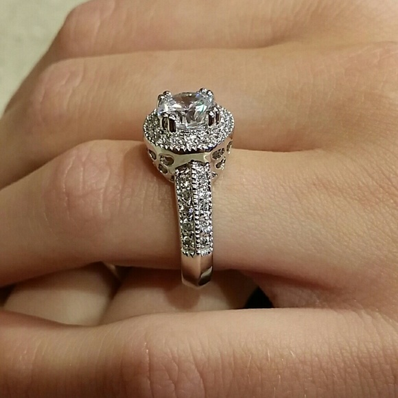 Jewelry | Silver Ring With Lots Of Bling | Poshmark